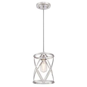 westinghouse lighting 6362300 isadora one-light mini, brushed nickel finish indoor pendant,