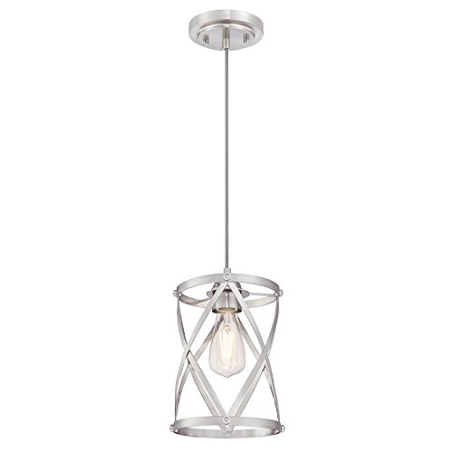 Westinghouse Lighting 6362300 Isadora One-Light Mini, Brushed Nickel Finish Indoor Pendant,