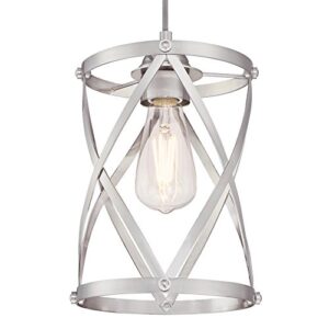 Westinghouse Lighting 6362300 Isadora One-Light Mini, Brushed Nickel Finish Indoor Pendant,