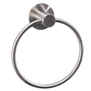 geruike adhesive towel ring wall mount hand towel ring self adhesive towel hanger stainless steel rustproof brushed nickel