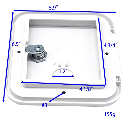 X-Haibei RV Trailer Electric Power Cord Cable Hatch White Camper Hose Storage Door Compartment Lock with 2 Keys