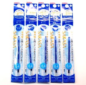 zebra njk-0.4 blue ink refill (rnjk4-bl), 0.4mm, for sarasa multi, × 5 pack/total 5 pcs