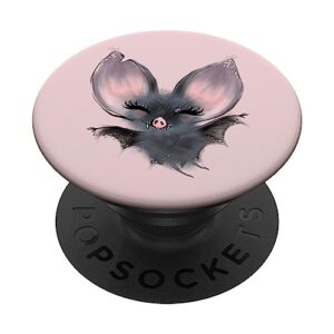 halloween bat adorable gothic pink grey teen girl women popsockets swappable popgrip