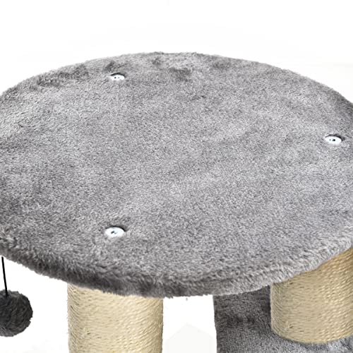 Amazon Basics Small Cat Tree Tower With Condo And Scratching Post - 26 x 19 x 31 Inches, Gray