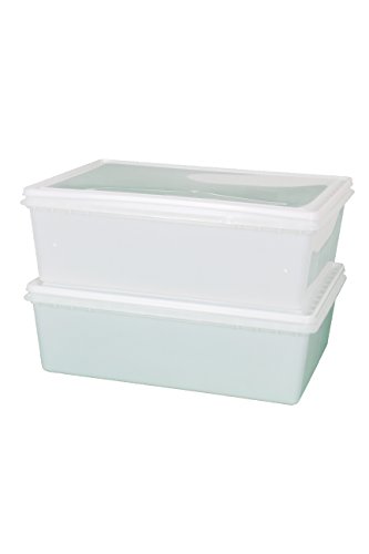 Continental Plastics Fish Tubs/Food Storage Bins 25lb 11.5" x 15.5" x 5", Pack of 10 Deep Bases with Lids…