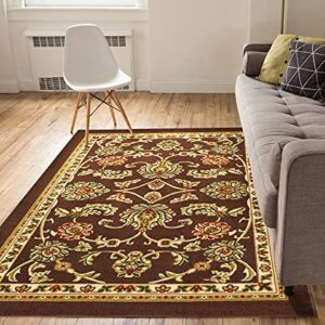 Well Woven Kings Court Tabriz Traditional Brown Oriental 3'3" x 4'7" Indoor/Outdoor Area Rug