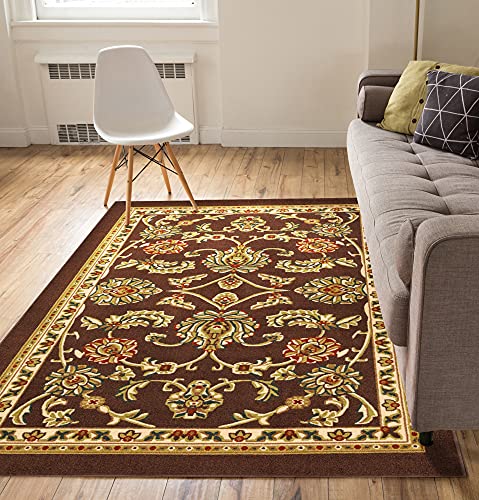 Well Woven Kings Court Tabriz Traditional Brown Oriental 3'3" x 4'7" Indoor/Outdoor Area Rug