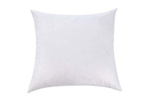 l' cozee premium feather and down pillow insert, decorative throw stuffer inserts, hypoallergenic, cotton cover, white (17x17)'