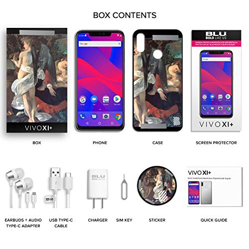 BLU VIVO XI+ V0310WW 6.2” Full HD+ Unlocked 4G LTE 64GB Android 16MB Smartphone (Silver)