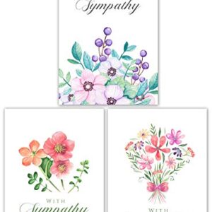 Sweetzer & Orange Sympathy Cards with Envelopes Set – 15 Cards – Blank Condolence Card Pack for Funeral and Bereavement Greetings. Sorry for Your Loss, and Thinking of You - 5x7