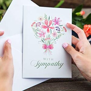 Sweetzer & Orange Sympathy Cards with Envelopes Set – 15 Cards – Blank Condolence Card Pack for Funeral and Bereavement Greetings. Sorry for Your Loss, and Thinking of You - 5x7