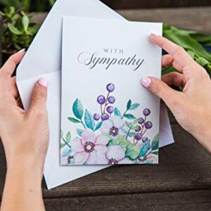 Sweetzer & Orange Sympathy Cards with Envelopes Set – 15 Cards – Blank Condolence Card Pack for Funeral and Bereavement Greetings. Sorry for Your Loss, and Thinking of You - 5x7