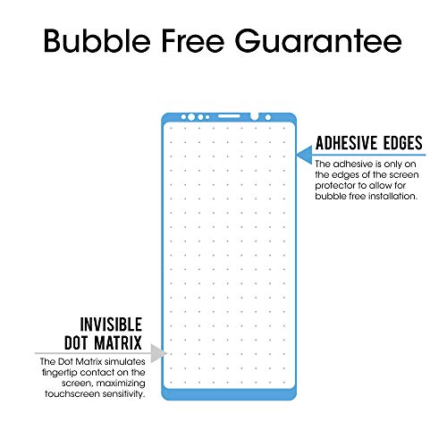 Galaxy Note 9 Screen Protector Glass (Full Screen Coverage), amFilm Tempered Glass Screen Protector for Samsung Galaxy Note 9 - Dot Matrix, Case Friendly, 3D Curved with Easy Installation Tray - 2018