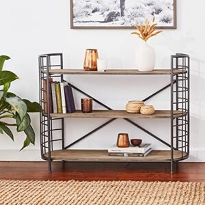 Ashley Furniture Signature Design - Flintley Bookcase - Brown/Gunmetal