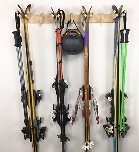 Pro Board Racks The Apres Vertical Ski Storage Rack (Holds 4 Sets of Skis)