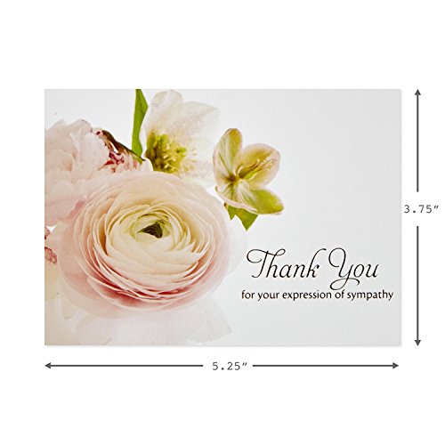 Hallmark Thank You for Your Sympathy Cards, Soft Bouquet (20 Note Cards with Envelopes), (5STZ5034)