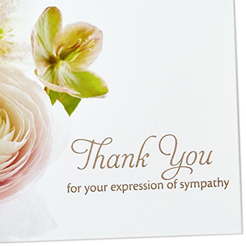 Hallmark Thank You for Your Sympathy Cards, Soft Bouquet (20 Note Cards with Envelopes), (5STZ5034)