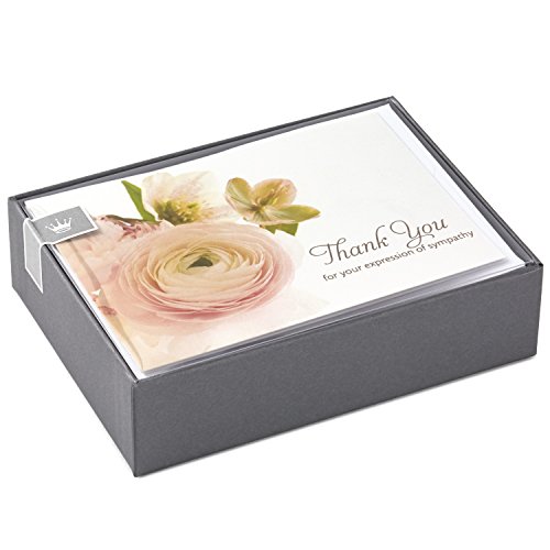 Hallmark Thank You for Your Sympathy Cards, Soft Bouquet (20 Note Cards with Envelopes), (5STZ5034)