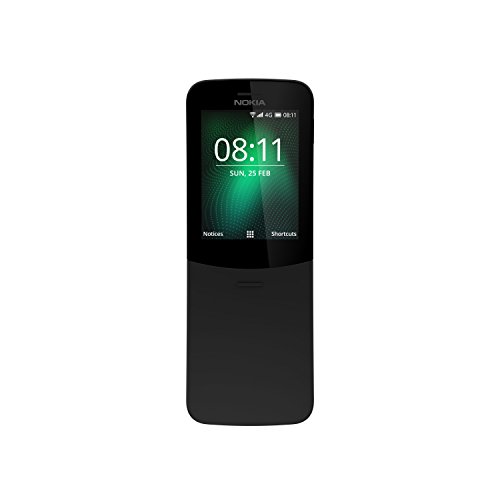 Nokia 8110 (2018) Dual-SIM 4GB Factory Unlocked Smartphone (Black) - International Version