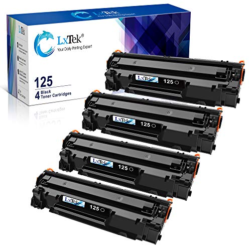 LxTek Compatible Toner Cartridge Replacement for Canon 125 CRG-125 3484B001 to use with ImageClass LBP6000 ImageClass LBP6030w ImageClass MF3010 Laser Printer (Black,4 Pack-HighYield)