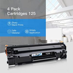 LxTek Compatible Toner Cartridge Replacement for Canon 125 CRG-125 3484B001 to use with ImageClass LBP6000 ImageClass LBP6030w ImageClass MF3010 Laser Printer (Black,4 Pack-HighYield)