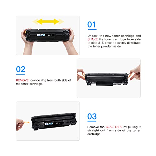 LxTek Compatible Toner Cartridge Replacement for Canon 125 CRG-125 3484B001 to use with ImageClass LBP6000 ImageClass LBP6030w ImageClass MF3010 Laser Printer (Black,4 Pack-HighYield)