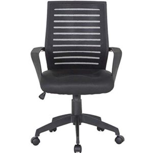 VECELO Premium Mesh Chair With 3D Surround Padded Seat Cushion For Task/Desk/Home Office Work, Black