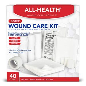 all health wound care kit, 40 items | for small to medium sized wounds