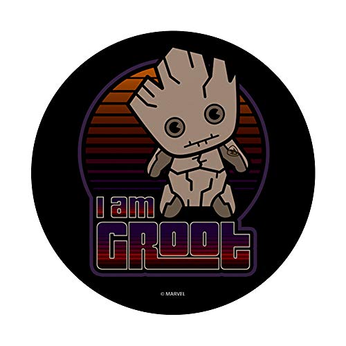 Marvel Guardians I Am Cartoon Groot PopSockets PopGrip: Swappable Grip for Phones & Tablets