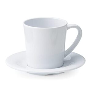 G.E.T. C-107-W-EC Melamine Coffe Mug/Cup, 8 Ounce, White (Set of 4)