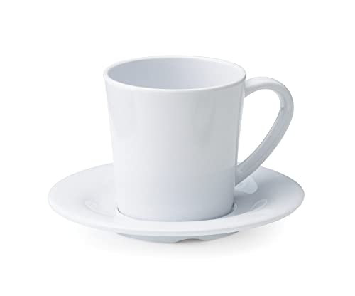 G.E.T. C-107-W-EC Melamine Coffe Mug/Cup, 8 Ounce, White (Set of 4)