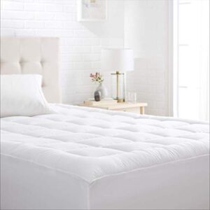 amazon basics down-alternative mattress topper pad with microfiber shell - twin