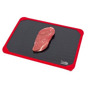 thawmax rapid defrosting tray | defrost chicken, steak and other meats quickly | no mess full silicone border | thaw frozen foods faster without a microwave or hot water | quick and safe