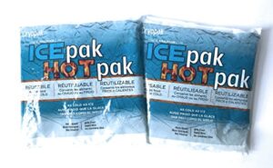 cryopak reusable soft ice packs - pack of 2 large size ice packs for lunch boxes, coolers and more - hot and cold - great value