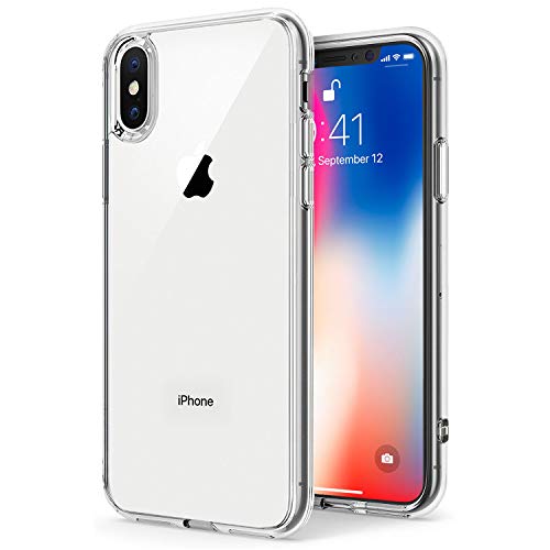 TENOC Phone Case Compatible with iPhone Xs and iPhone X/10, Clear Cases Cute Slim Soft TPU Cover Protective Bumper