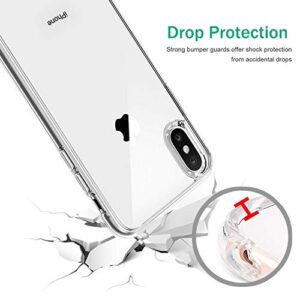 TENOC Phone Case Compatible with iPhone Xs and iPhone X/10, Clear Cases Cute Slim Soft TPU Cover Protective Bumper