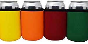 TahoeBay Premium Can Sleeves - 5mm Thick Neoprene Beer Coolies for Cans - Blank Drink Coolers (Multicolor)