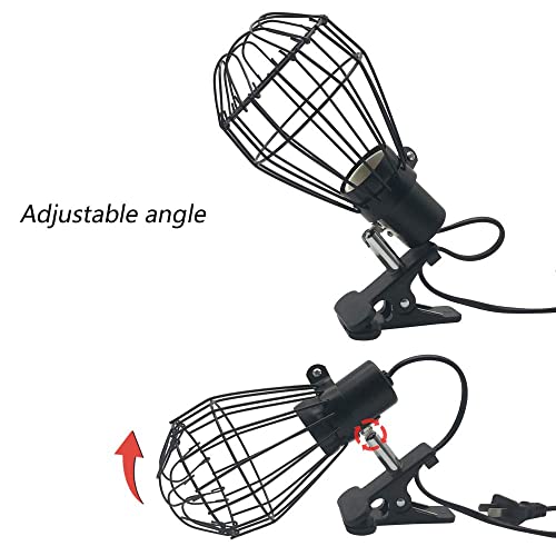 Heat Lamp Stand, Heating Lamp Stand, Flexible Clamp Lamp Fixture for Reptiles, 360-Degree Rotary Arm, High-Temperature Resistant Capability, Maximum Load: 300W