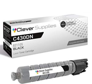 clever supplies cs compatible toner cartridge replacement for ricoh c430dn 821105 black color laser aficio sp c430dn aficio sp c431dn aficio sp c431dn-hs aficio sp c431dnht black