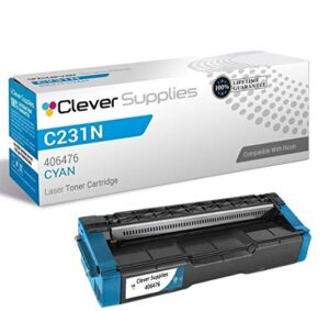 cs compatible toner cartridge replacement for ricoh c231n 406476 cyan color laser aficio sp c231n aficio sp c231sf aficio sp c232dn aficio sp c232sf cyan