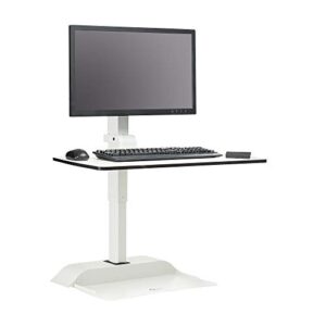 Safco Products 2192WH Soar Electric Sit/Stand Desk Converter, Single Monitor Mount, White