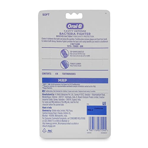 Oral B Cavity Defense Toothbrush 6 Pack