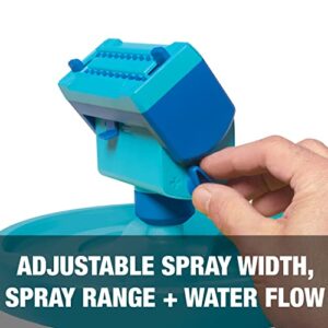 Aqua Joe AJ-OSPR20 Mini Gear-Driven Oscillating Sprinkler on Sled Base, Customizable Coverage, 4,250 Sq. Ft. Max, Blue