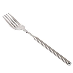 Telescopic Fork, BBQ Telescopic Extendable Dinner Fruit Dessert Long Handle Fork Stainless Steel Cutlery