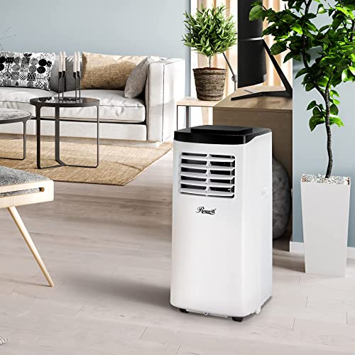 Rosewill Portable Air Conditioner 7000 BTU, AC Fan & Dehumidifier 3-in-1 Cool/Fan/Dehumidify w/Remote Control, Quiet Energy Efficient Self Evaporation AC Unit for Single Room Use, RHPA-18001,White