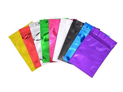 100PCS 4in x 5in Self Sealing Mylar Foil Flat Bag Sample Zipper Pouch Food Snack Storage Coffee Bean Candy Tea Powder Seal Grip Wrapper Gift Basket Supplies Xmas Gift Bag (Green)