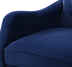 Jennifer Taylor Home Xander Tufted Sofa Metal Casters, Navy Blue