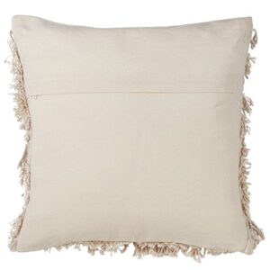 SARO LIFESTYLE Handira Collection Cotton Decorative Down Filled Throw Pillow with Sequin Moroccan Accents, 18", Gold