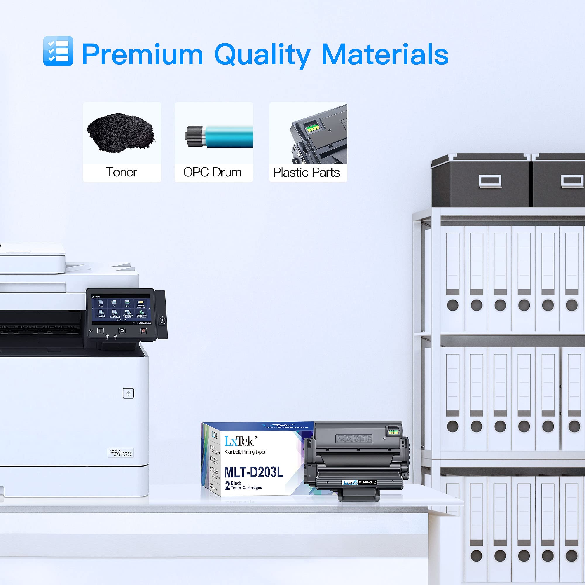 LxTek Compatible Toner Cartridge Replacement for Samsung 203 203L MLT-D203L to use with ProXpress SL-M4020ND SL-M4070FR SL-M3320ND SL-M3870FW SL-M3370FD SL-M3820DW Printer (2 Black, High Yield)