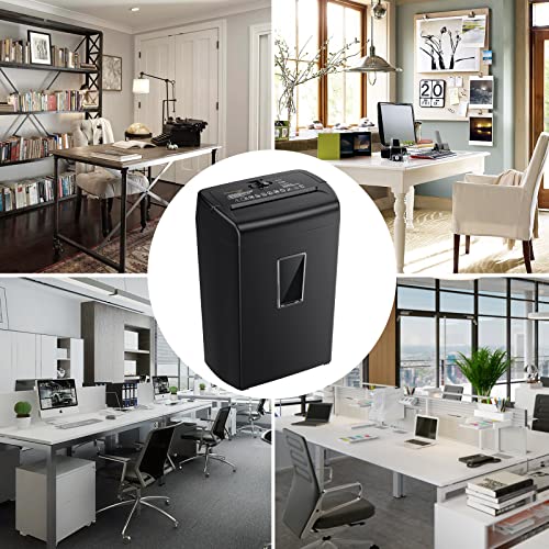 bonsaii 10-Sheet Paper Shredder, Credit Card Cross-Cut Shredders for Home Office Use, 5.5 Gallons Large Wastebasket with Transparent Window, Black (C209-D)